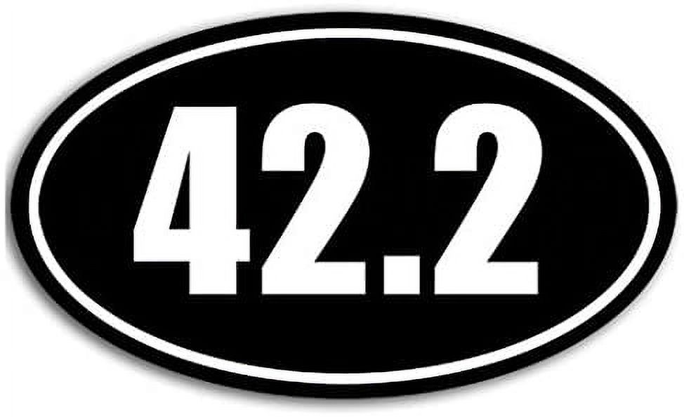 Oval 42.2 Sticker (Marathon kilometers Decal)- Sticker Graphic Decal ...