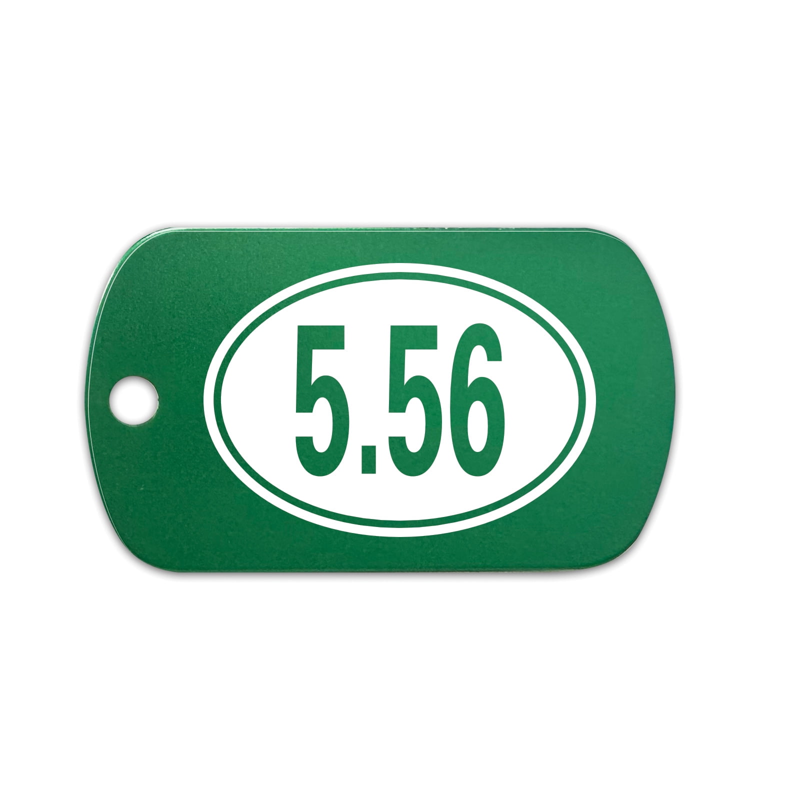 Oval 5.56 GI Dog Tag Aluminum Keychain nato - Green - Walmart.com
