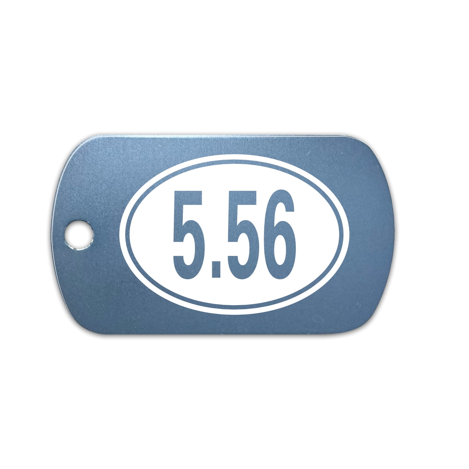 Oval 5.56 GI Dog Tag Aluminum Keychain nato - Light Blue - Walmart.com