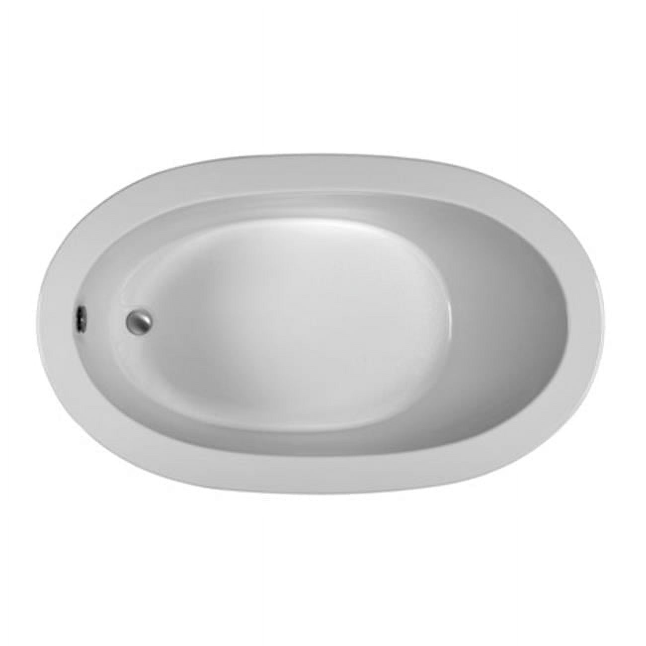 Oval 60 x 36 in.Whirlpool Bathtub With End Drain- White Finish ...