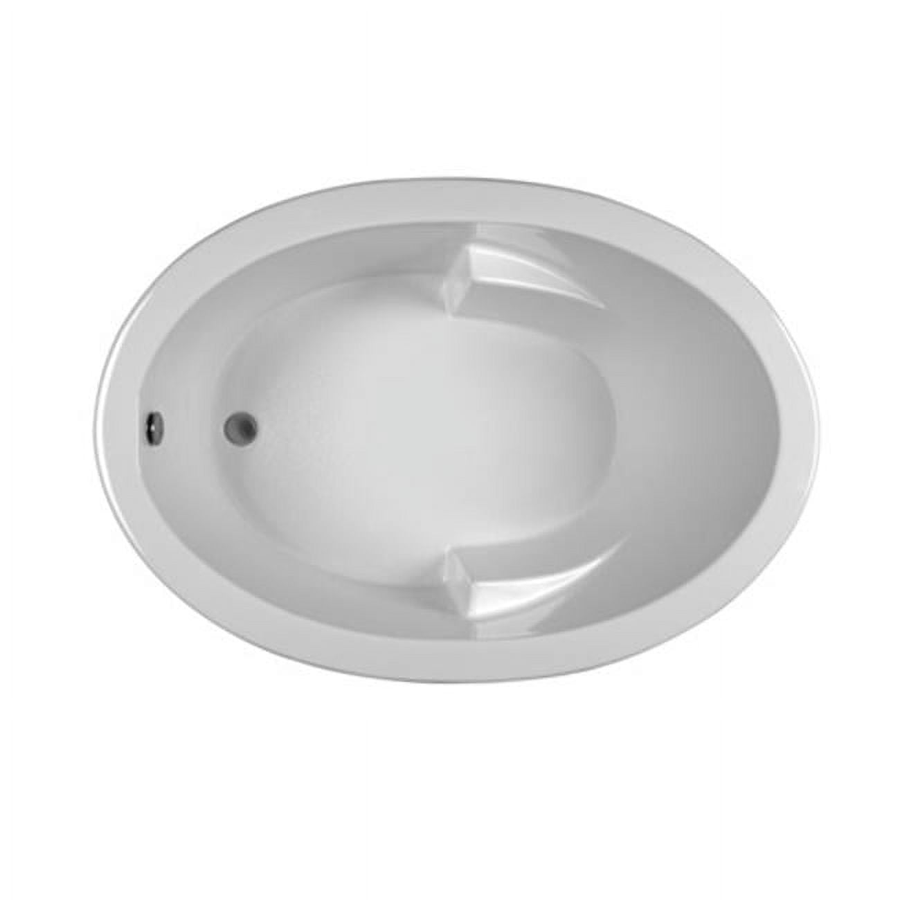 Oval 60 x 42 in. Whirlpool Bathtub With End Drain- White Finish ...