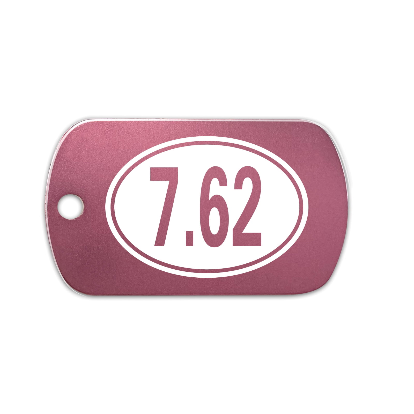 Oval 7.62 GI Dog Tag Aluminum Keychain nato 762 - Pink - Walmart.com