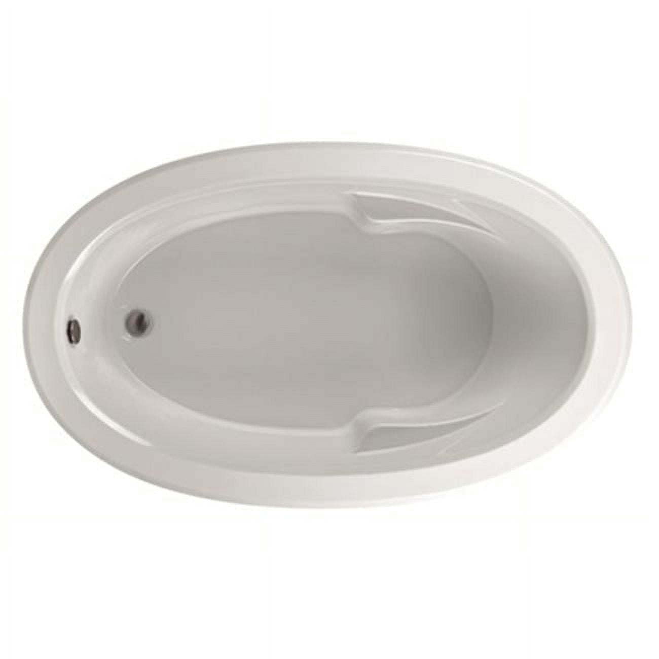 Oval 70 x 42 in. Whirlpool Bathtub With End Drain- Biscuit Finish ...