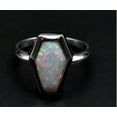 Oval Aquamarine Unique Statement Ring, Lab Created Blue Gemstone Rings ...