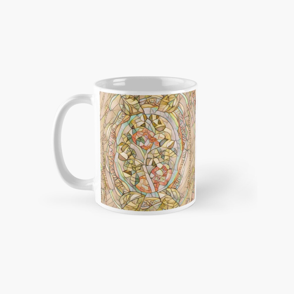Oval Art Deco Flower Motif Digitally Enhanced Classic Mug - Walmart.com