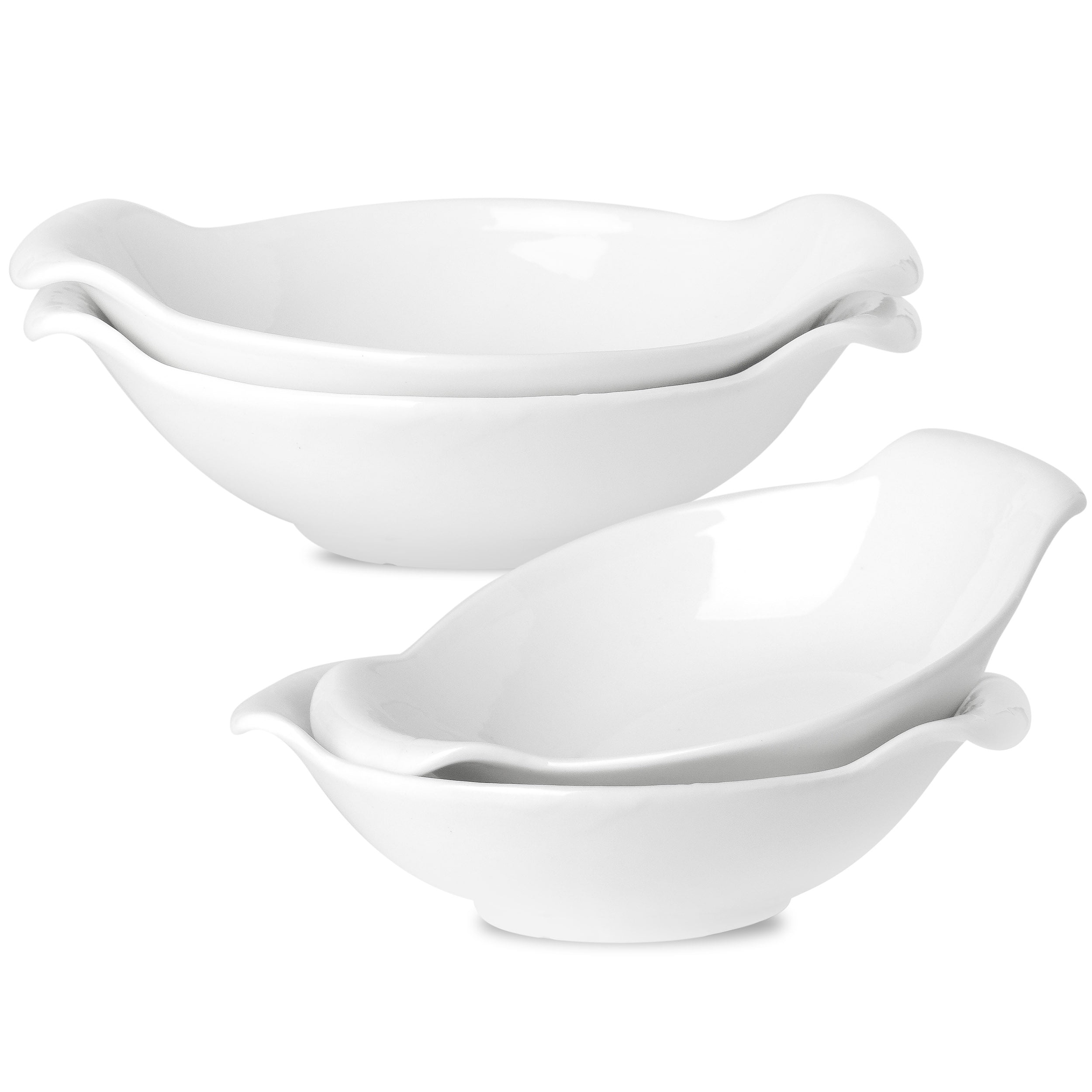 Oval Au Gratin Baking Dishes Oven Safe, 4 Pc. Dish Set, Ceramic Baking ...