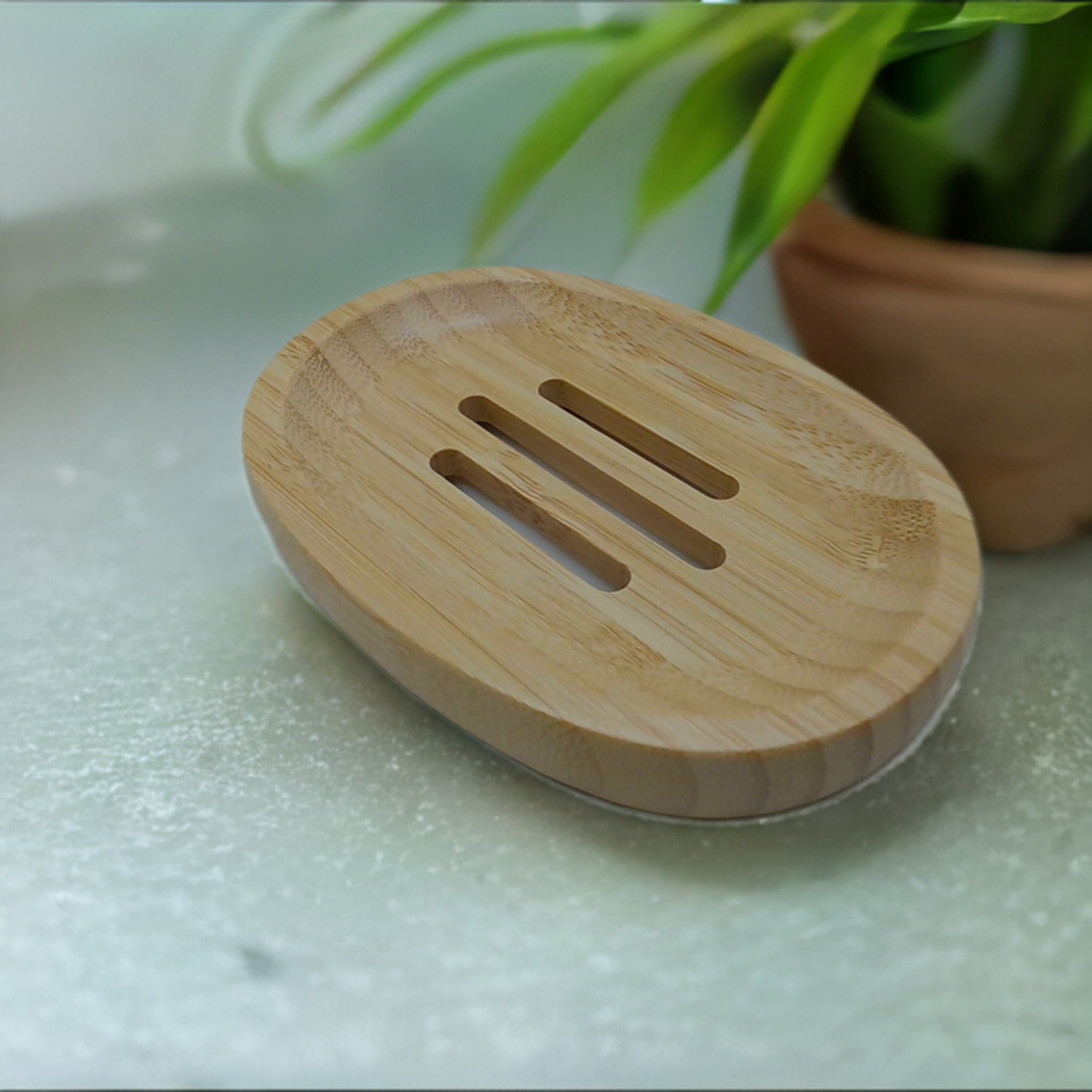 Oval Bamboo Dish - Simply Organic Soaps - Walmart.com