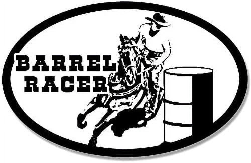 Oval Barrel Racing 3M Reflective sticker| Horse Ride Rodeo - Walmart.com
