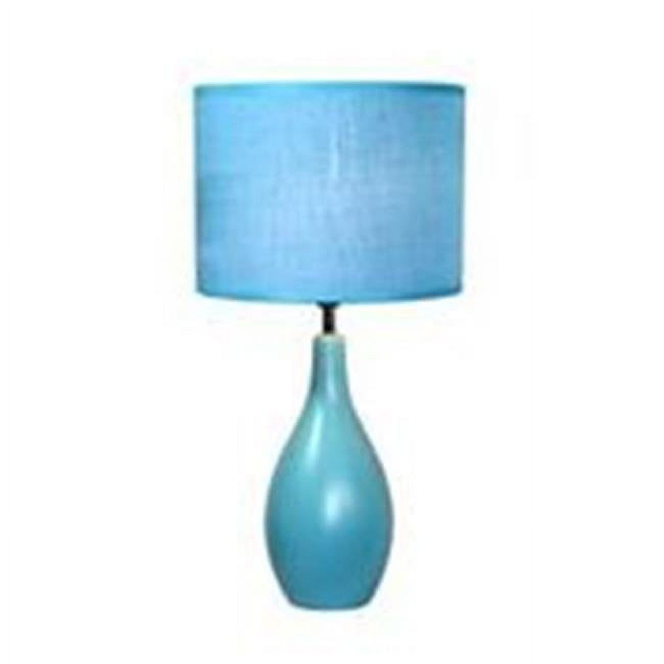 Oval Base Ceramic Table Lamp - Blue - Walmart.com