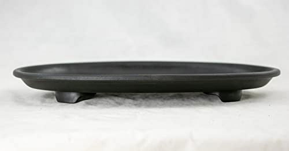 Oval Black Plastic Humidity/Drip Tray for Bonsai Tree and House Indoor ...