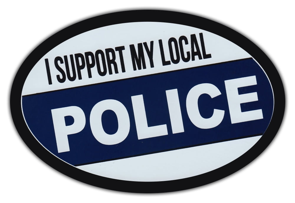 Oval Car Magnet - I Support Local Police - Support Law Enforcement ...