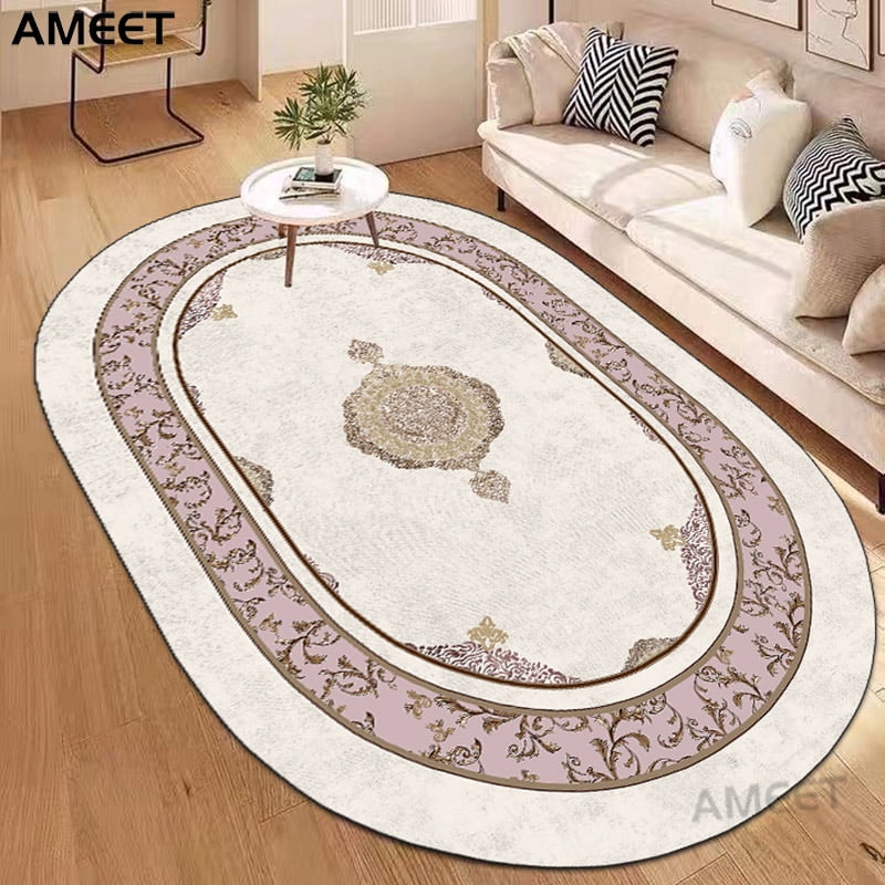Oval Carpet For Living Room Big Size European Center Rug Modern Bedroom ...