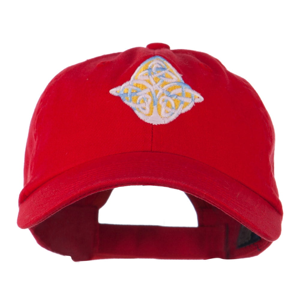 Oval Celtic Embroidered Cap - Red OSFM - Walmart.com