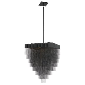 Hampton Bay Lainey 4-Light Bronze Chandelier Light Fixture with Clear ...