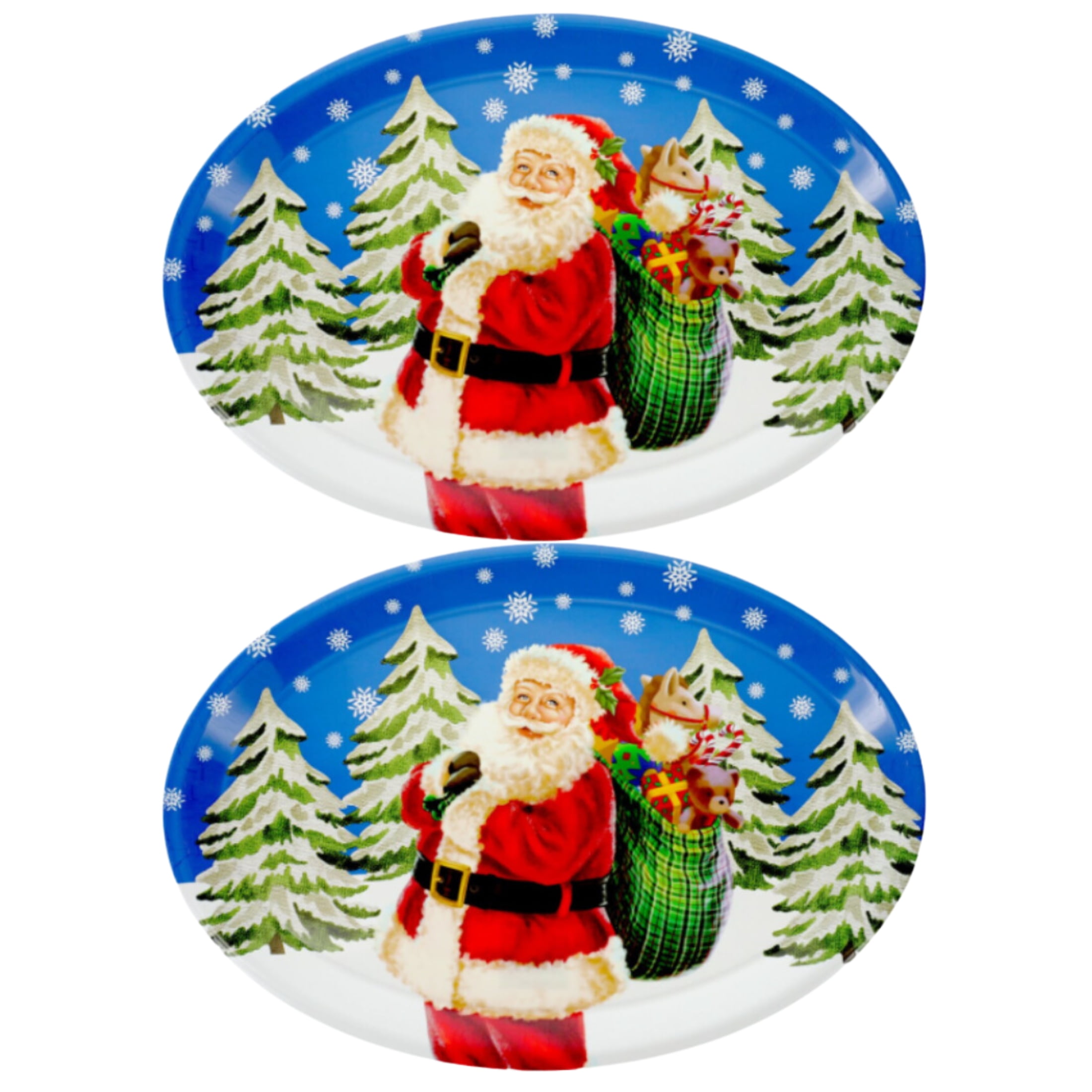 Plastic christmas platters store