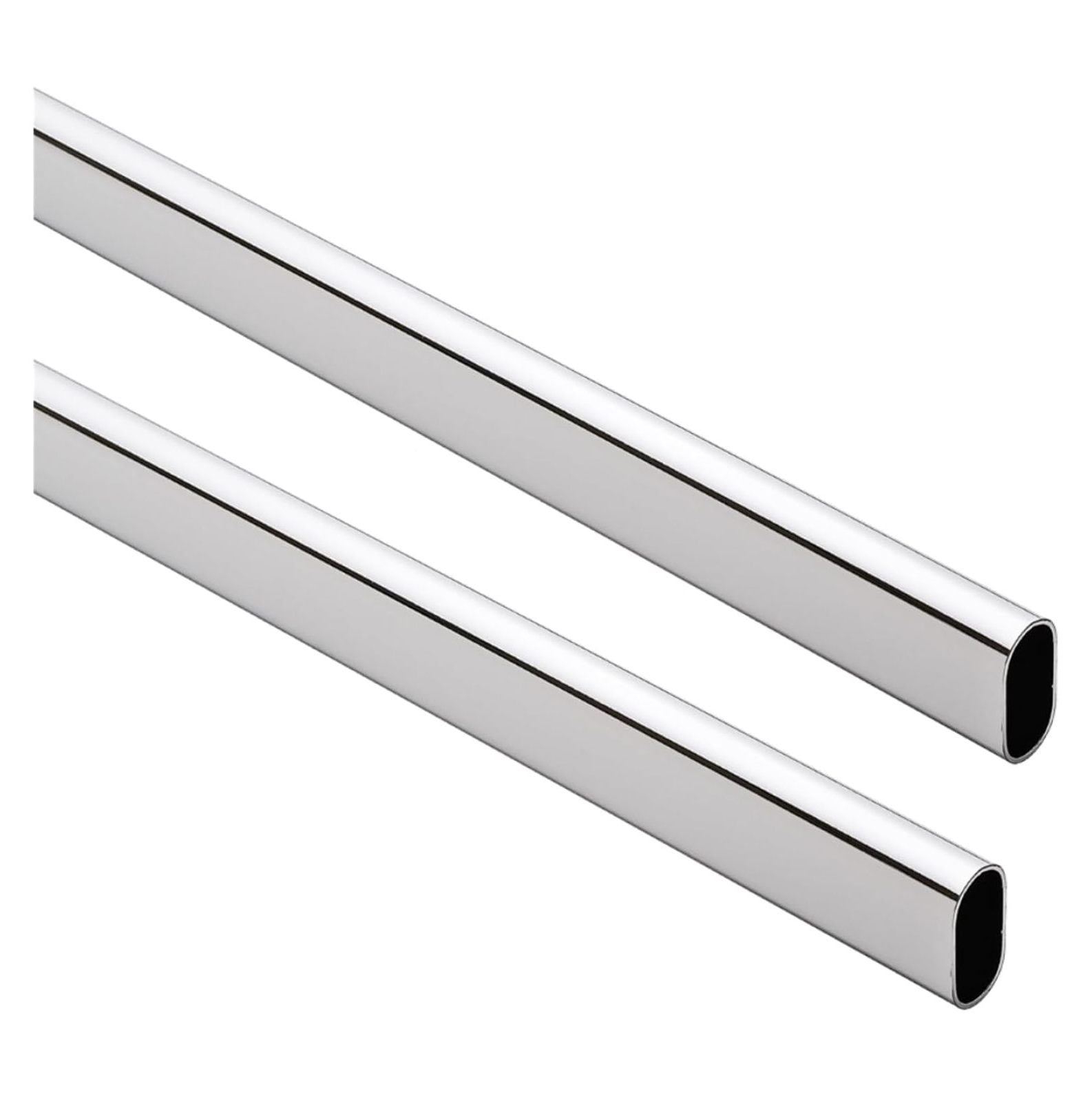 " Oval Closet Rod (15mm x 30mm) | 2 Pack | Chrome - Walmart.com