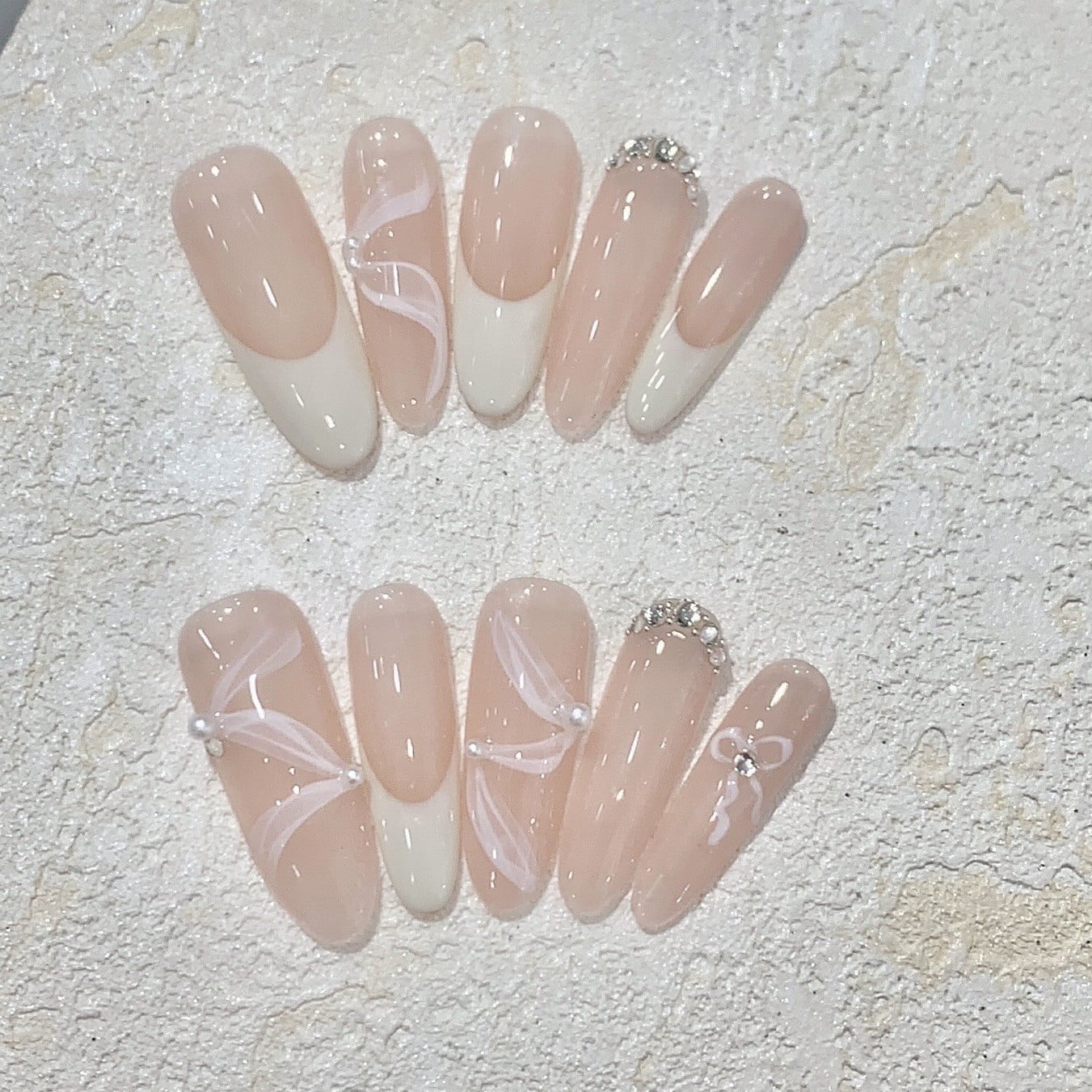 [Oval Collection] Handmade Wear Nail Art Versatile Niche Gentle Oval ...