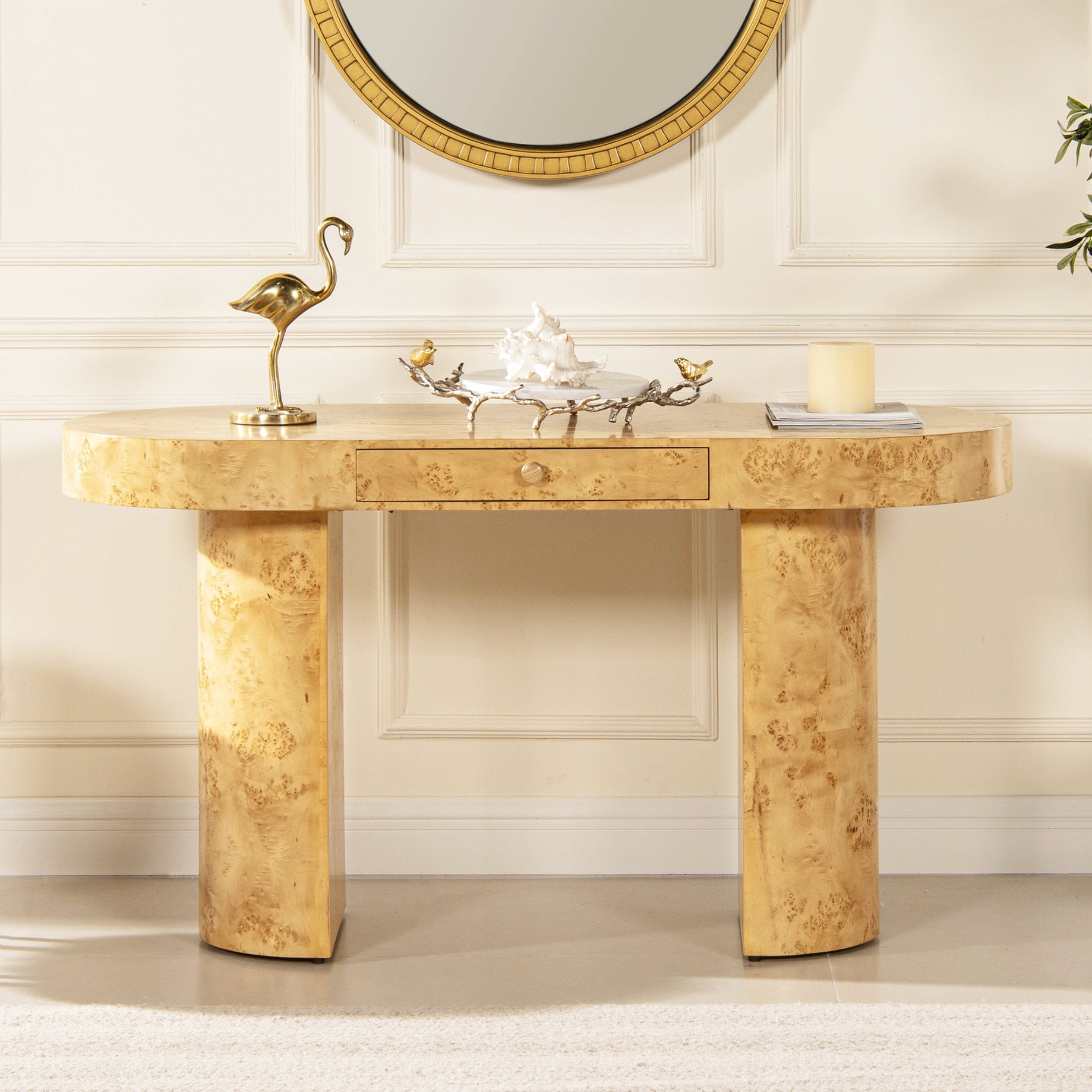 Oval Computer Desk with Drawer | Renewable Materials | Unique Pill ...