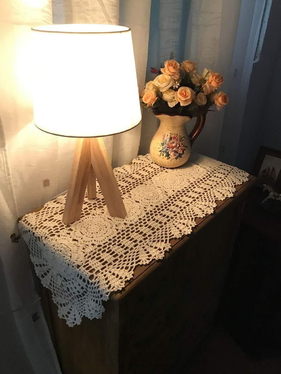 Oval Cotton Handmade Crochet Lace Table Runner Doilies Table Dresser ...