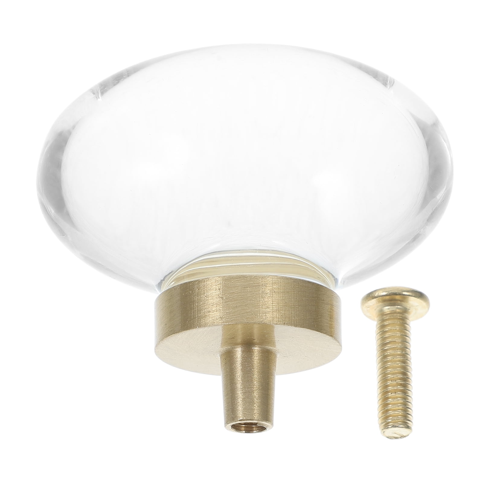 Oval Crystal Cabinet Knobs Transparent Pigeon Egg Shaped Glass Drawer ...