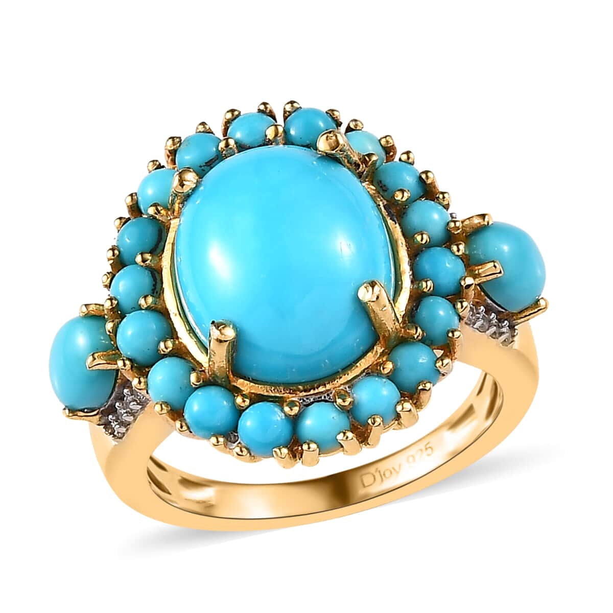 Oval Cut Natural Turquoise Engagement Ring Unique Round Cut Turquoise ...