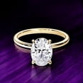 Oval Diamond Womens Ring IGI Certified Lab Grown 2 Carat E F VVS 14k ...