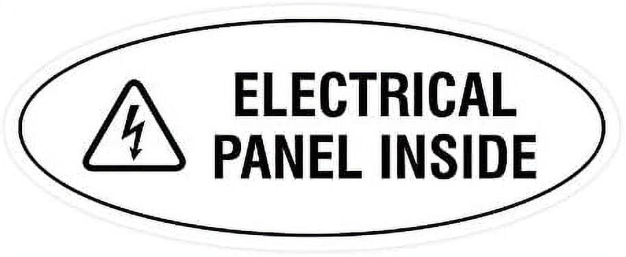 Oval Electrical Panel Inside Sign (White) - Large - Walmart.com