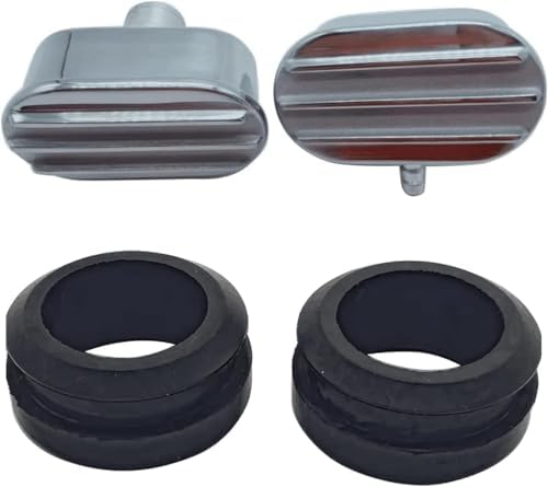 Oval Finned Polished Aluminum Oval breather PCV Set of 2 Oval Air PCV ...