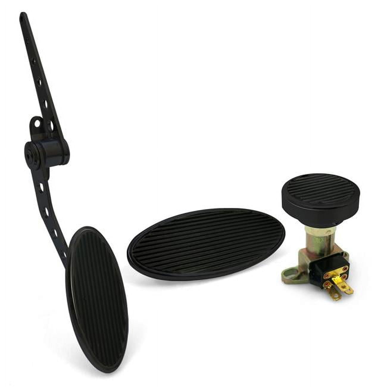 Oval Firewall Mount Gas Pedal with Large Oval Brake Pad & Dimmer Pad ...