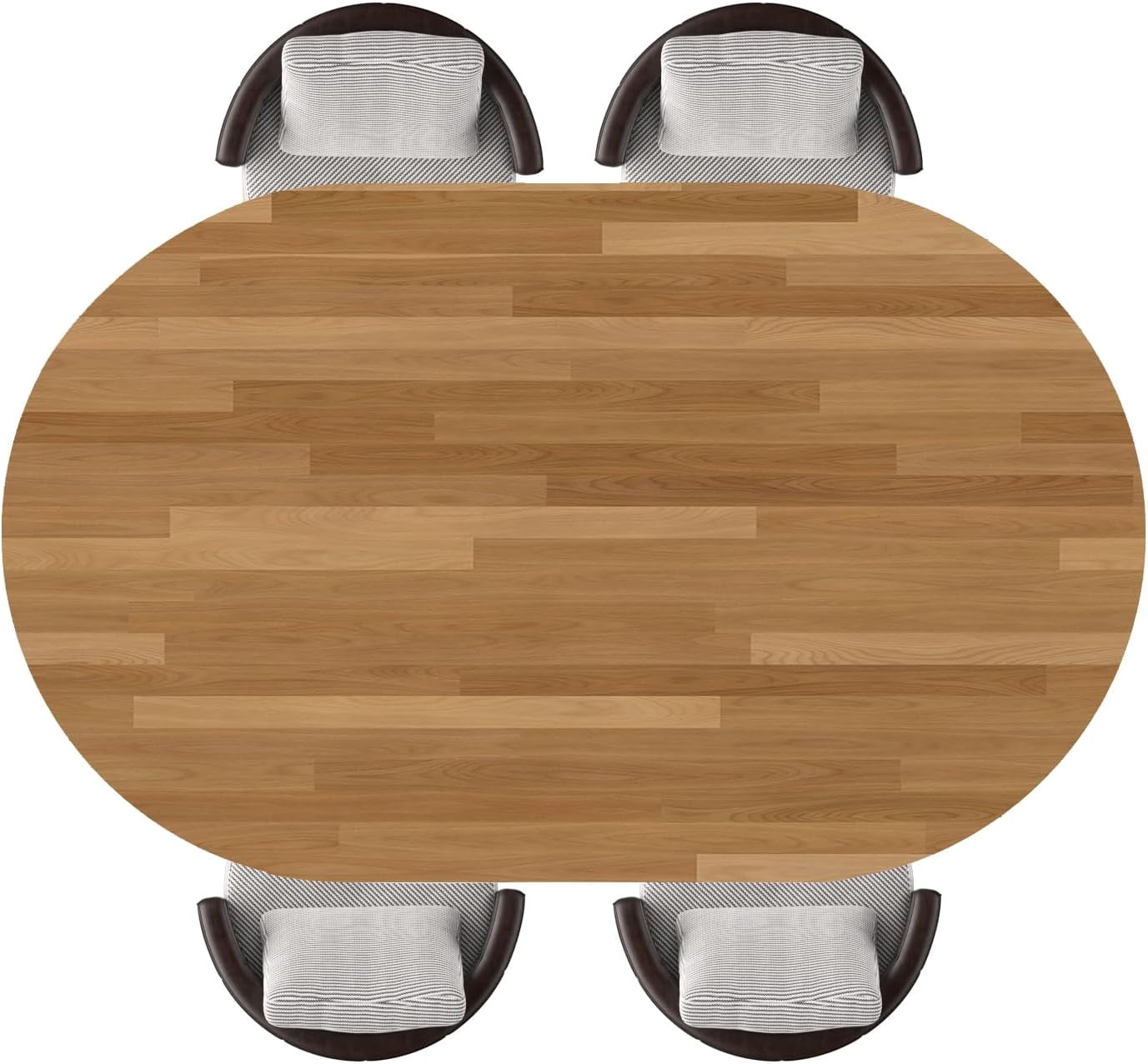 Oval Fitted Tablecloth with Elastic Edged Wooden Texture Background ...