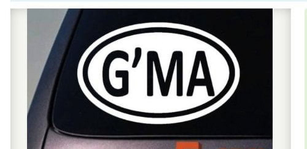 Oval G'ma Sticker - Decal GMA Grandma Grandparents Car Vinyl Family Mom ...