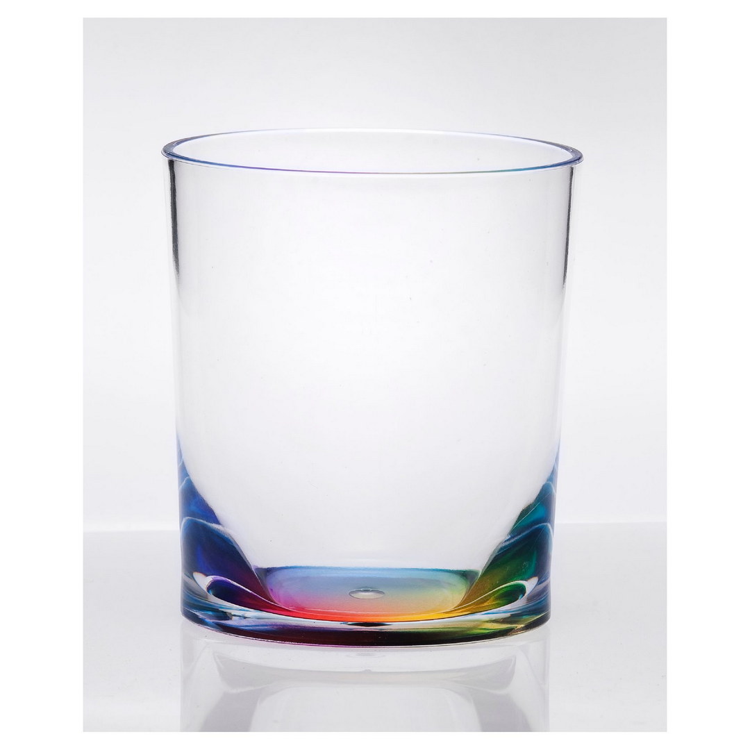 Oval Halo Acrylic Glasses Drinking Set of 4 DOF (12oz), Plastic ...