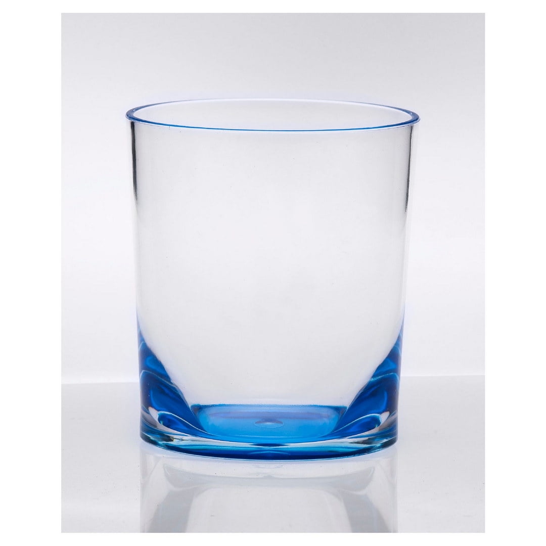 Oval Halo Acrylic Glasses Drinking Set of 4 DOF (12oz), Plastic ...