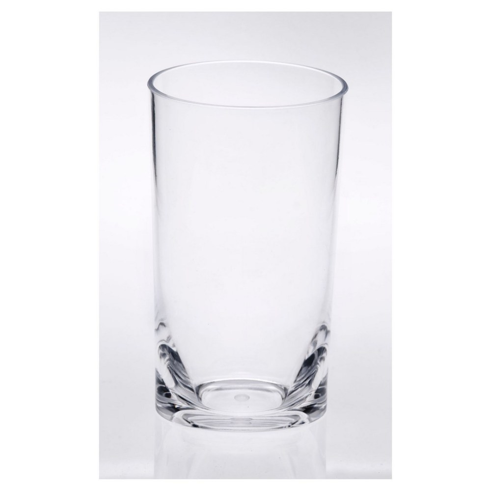 Oval Halo Tritan Glasses Drinking Set of 4 Hi Ball (15oz), Plastic ...