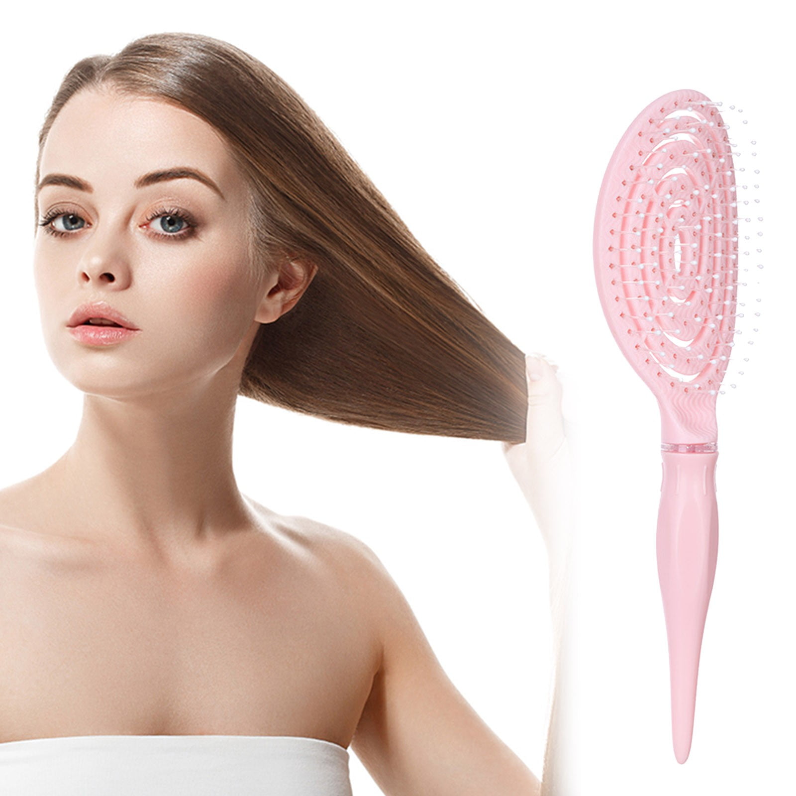 Oval Hollow Comb Curl Defining Brush,2025 Curly Hair Brush,Vented Hair ...