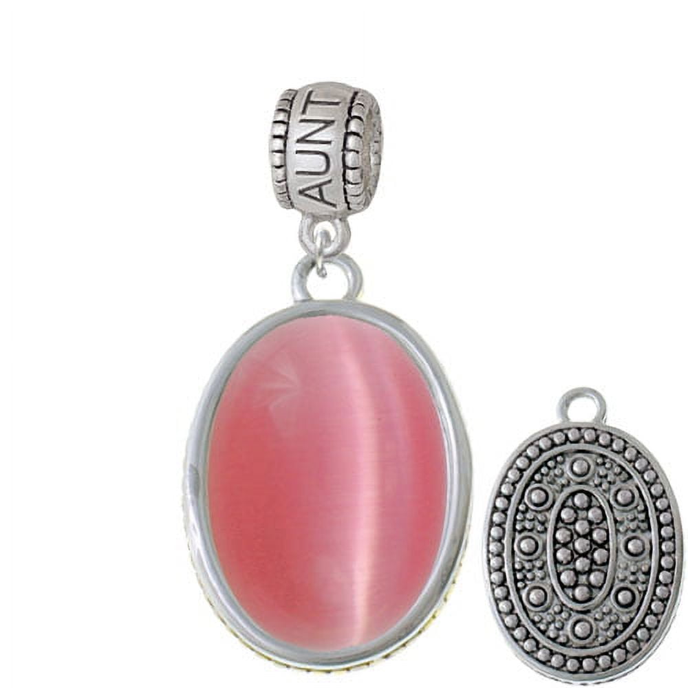 Oval - Imitation Cat's Eye - Pink - Aunt Charm Bead - Walmart.com