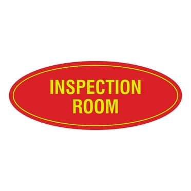 Signs ByLITA Oval Quality Control Room Sign (Light Grey / Burgundy ...