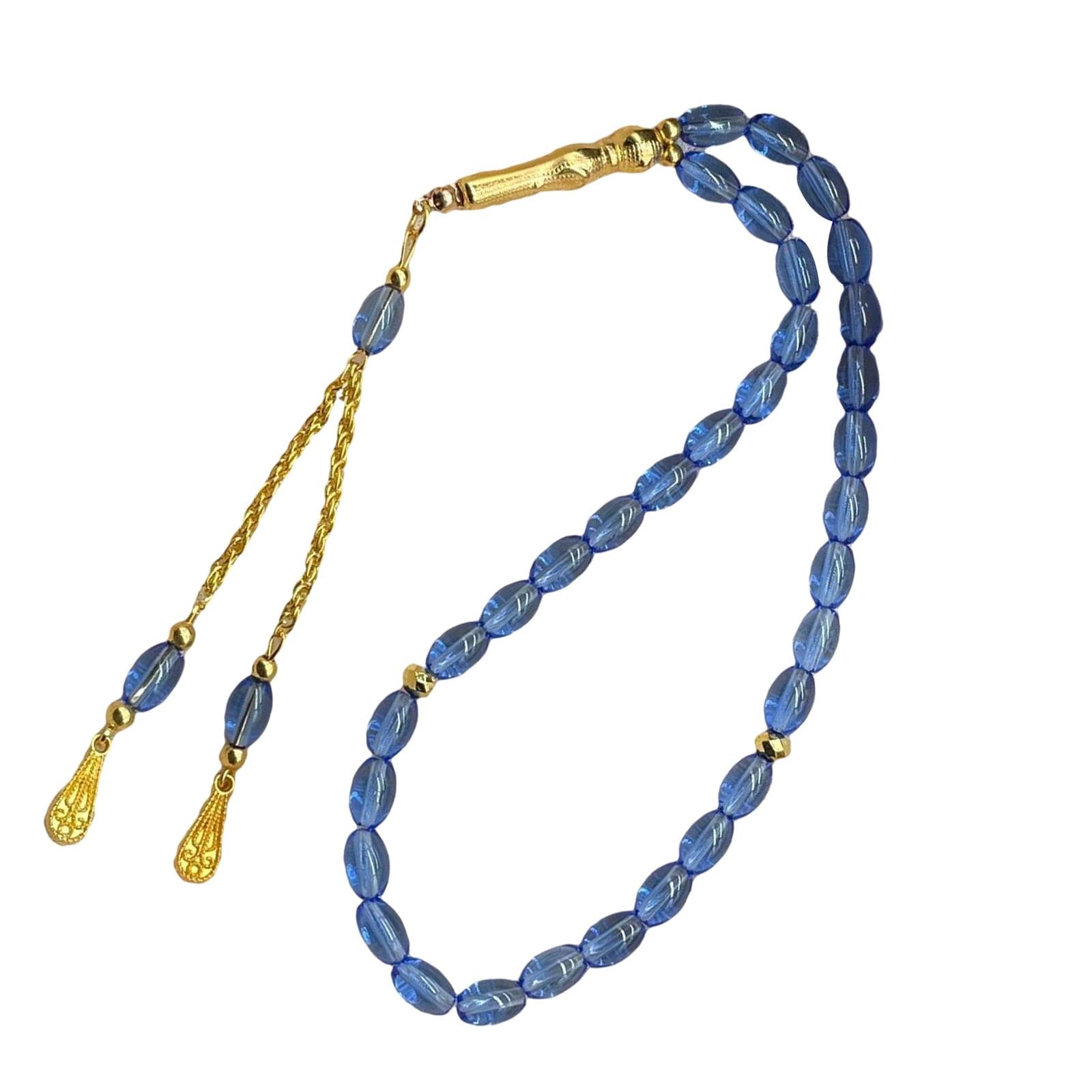 Oval Islamics Prayer Beads Misbaha Dhikr Beads Tasbih With Gold Tassels ...