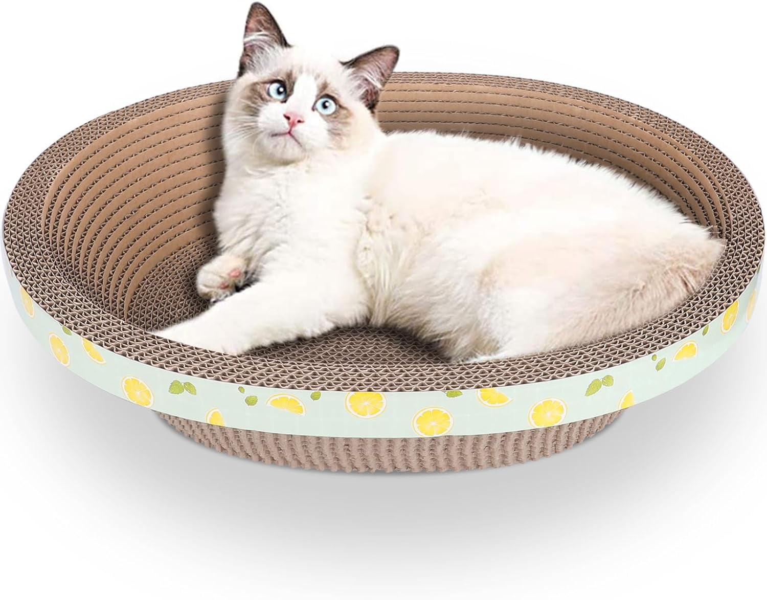Oval Large Cat Scratcher Cardboard Bed Lounger Couch, Cat Scratching ...