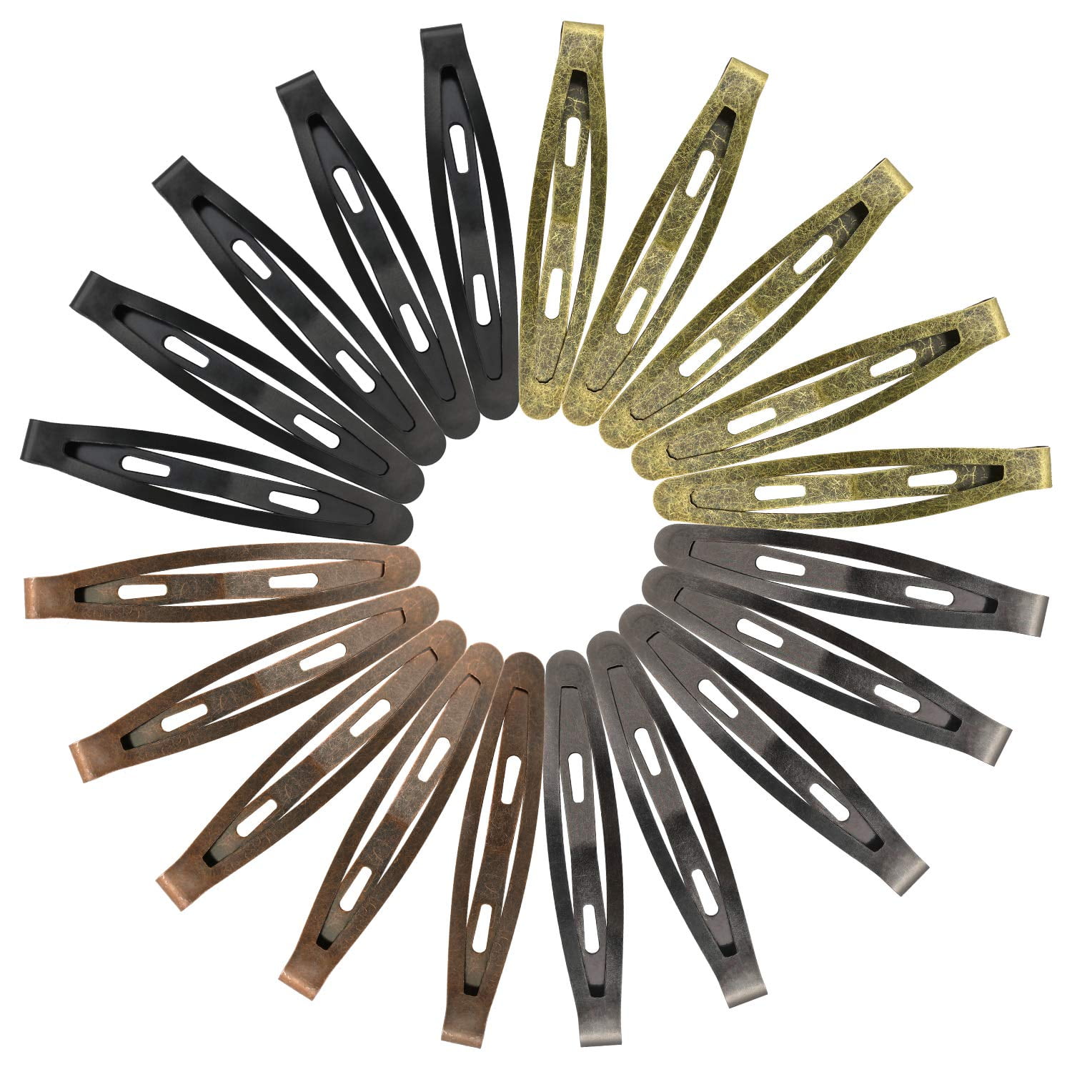 Oval Metal Contour Hair Clips, southwit 40 Pcs 2.4" Snap Hair Clips ...