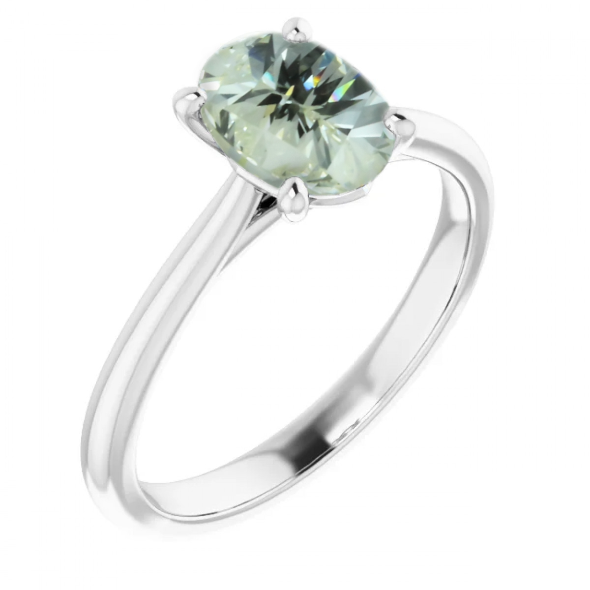 Oval Millennial Sunrise (Branded Shape) Diamond Engagement Ring 14k ...