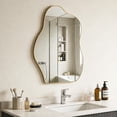 Oval Mirror Frameless Bathroom Mirror for Over Sink, Beveled Polished ...