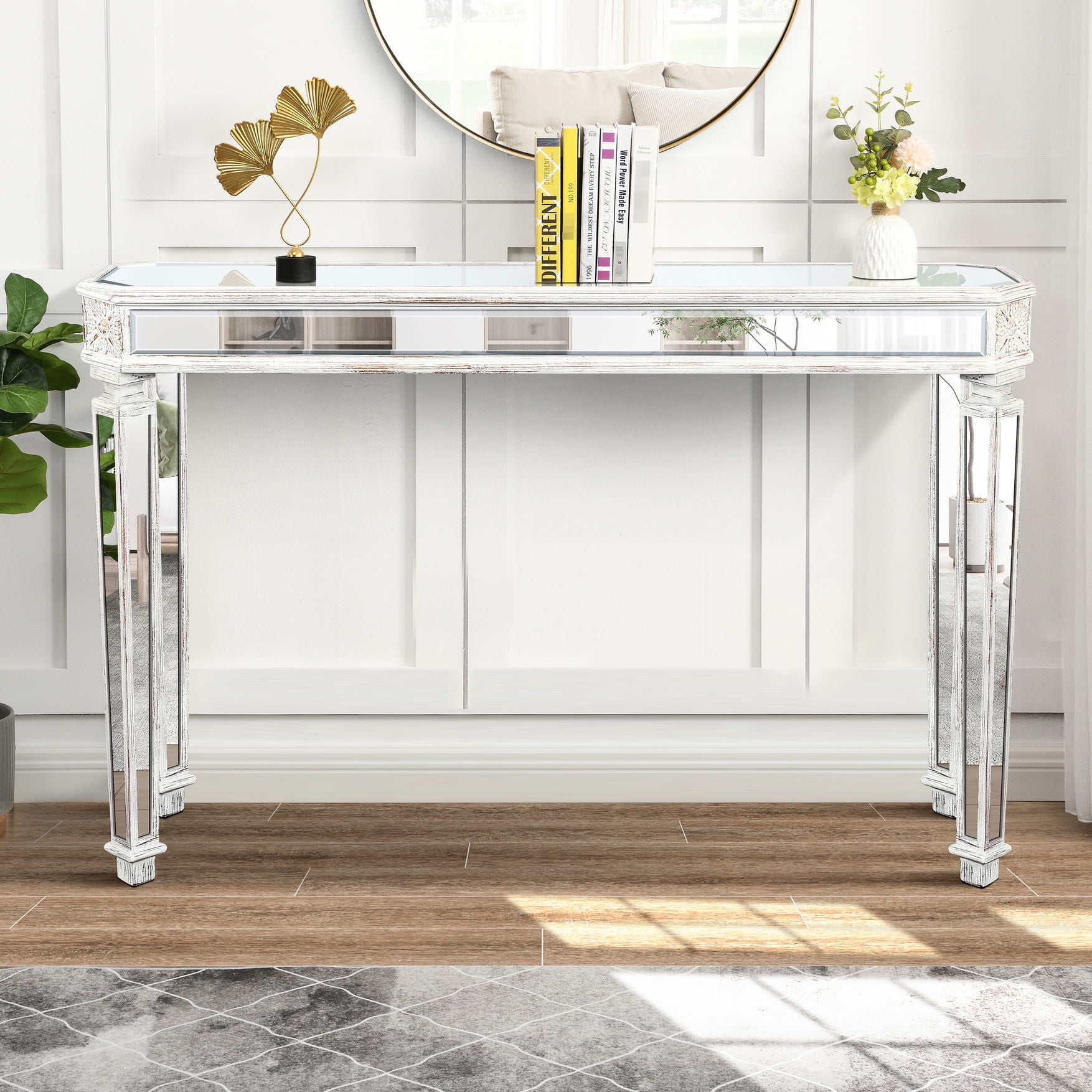 Oval Mirrored Console - Add Elegance to Sofa Area - Walmart.com