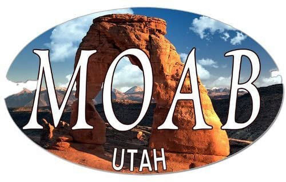 Oval Moab Utah Arch Bumper 3M Reflective sticker| National Park ...