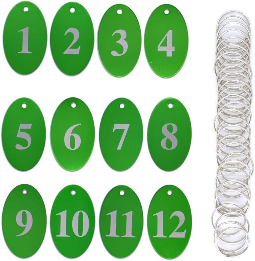 Oval Number Tag Key Tag with Key Rings, Aluminum Alloy - Walmart.com