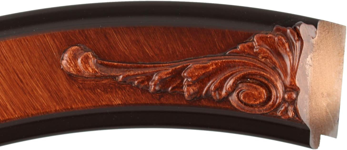 Oval Picture Frame 30x36 Inch Vintage Wood with Acrylic and Hanging ...