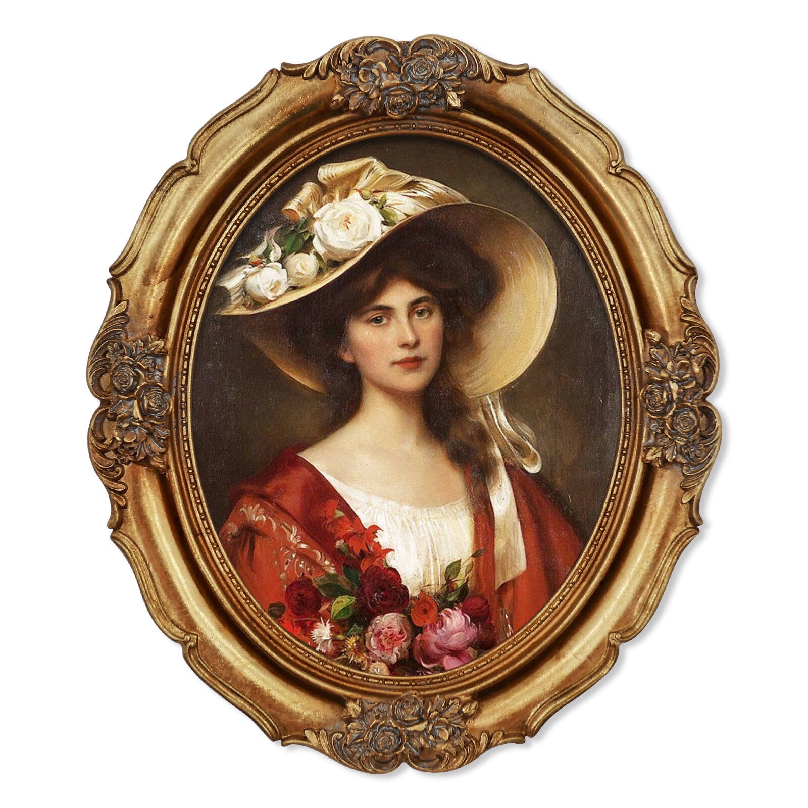 Oval Picture Frame 8x10 Gold Photo Frames Vintage Wall and Tabletop ...