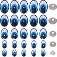 Oval Plastic Safety Craft Eye with Spacer for DIY Doll Toys Puppet ...