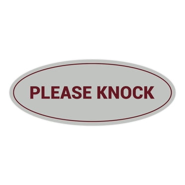 Square Please Knock Sign (Black Gold) - Large - Walmart.com