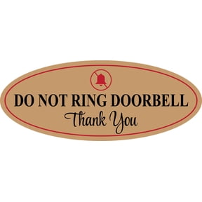 Designer Do Not Ring Doorbell Sign(Black Gold) - Large - Walmart.com